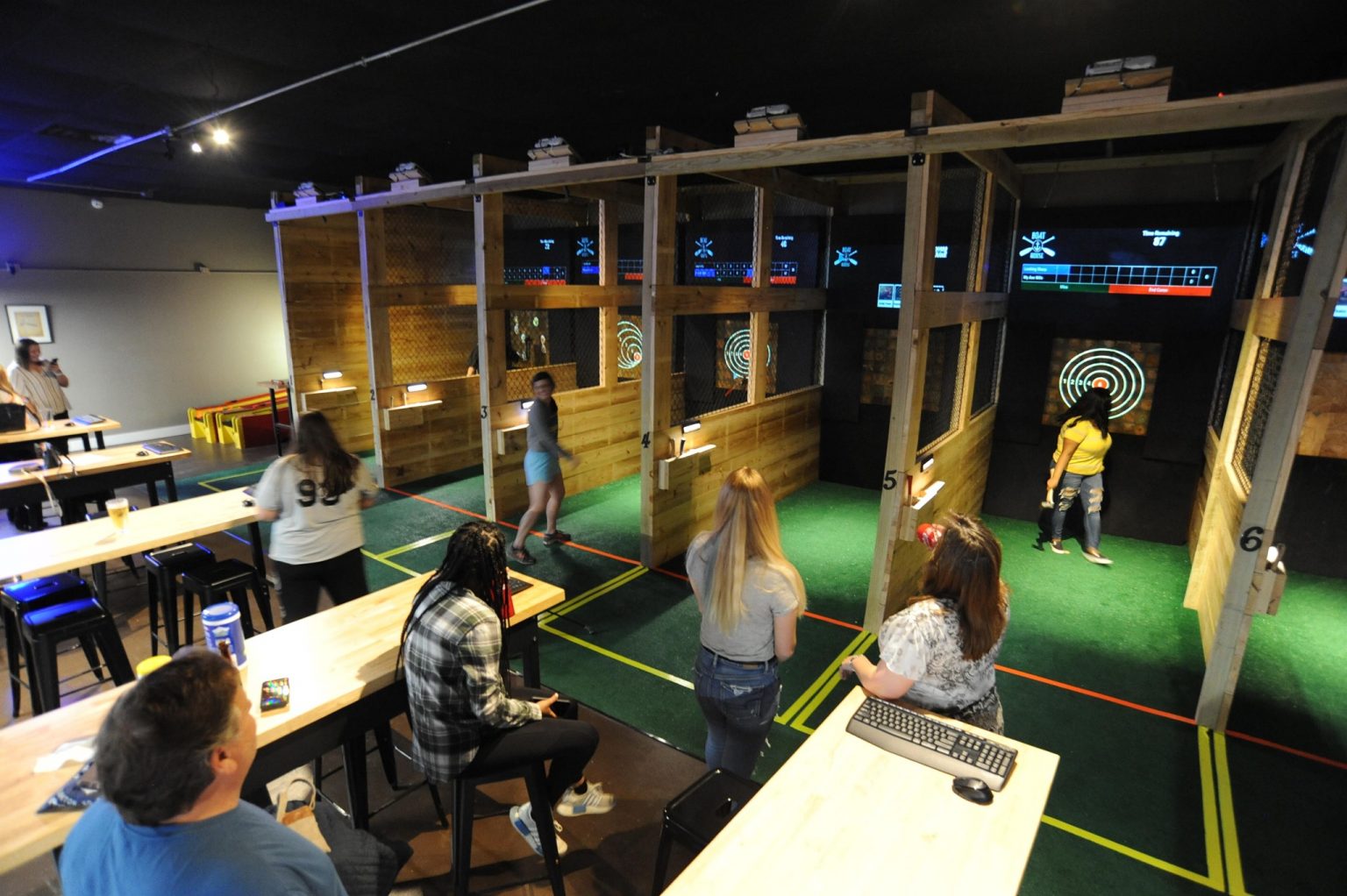 Design an Axe Throwing Facility Layout plans for axe lanes