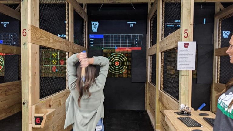 Projected Axe Throwing Targets - Zombies, Tic Tac Toe etc.
