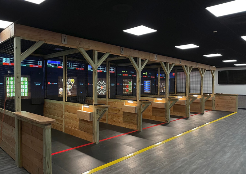 Projected Axe Throwing Targets Digital Scoring & End Grain